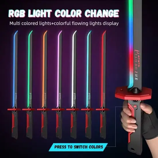 Kids Multi-Color Battle Laser Sword With Smoke - Gift4u.Pk
