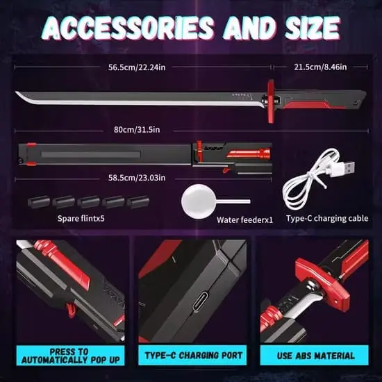 Kids Multi-Color Battle Laser Sword With Smoke - Gift4u.Pk