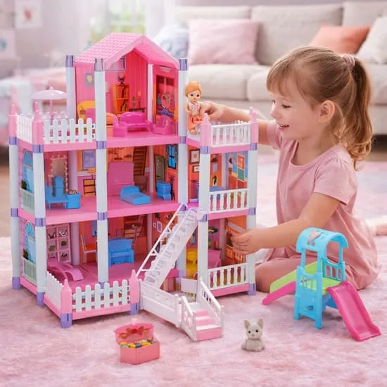 DIY Dream Castle Doll House for Girls - Gift4u.Pk