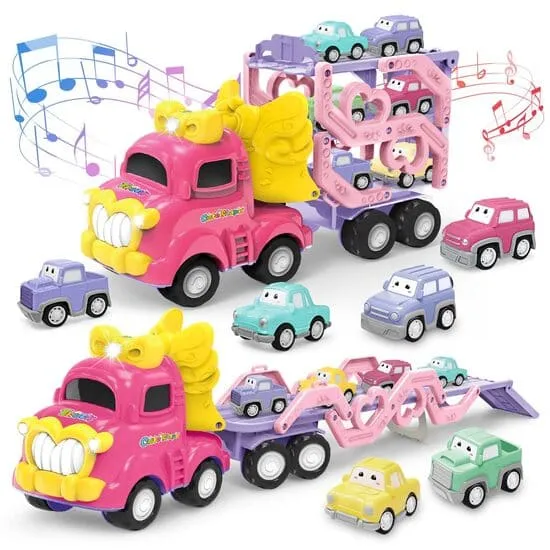 Foldable Princess Cars Truck With Lights & Music - Gift4u.Pk
