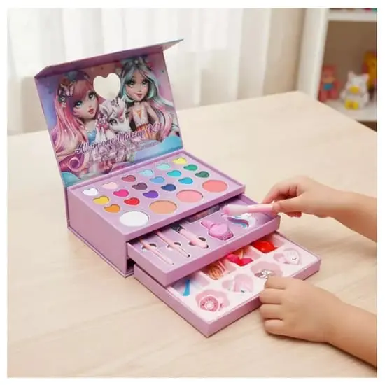 Adorable 3 Layers Makeup & Jewellery Set For Kids - Gift4u.Pk