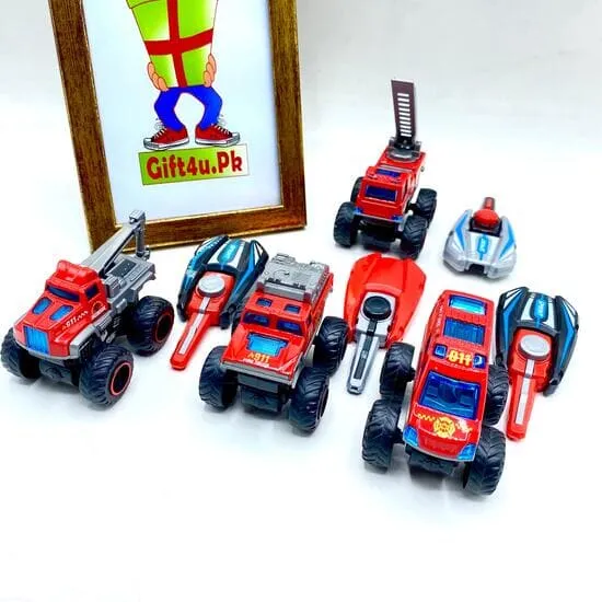 Key Launcher Fire Trucks Metal Cars For Kids - Gift4u.Pk