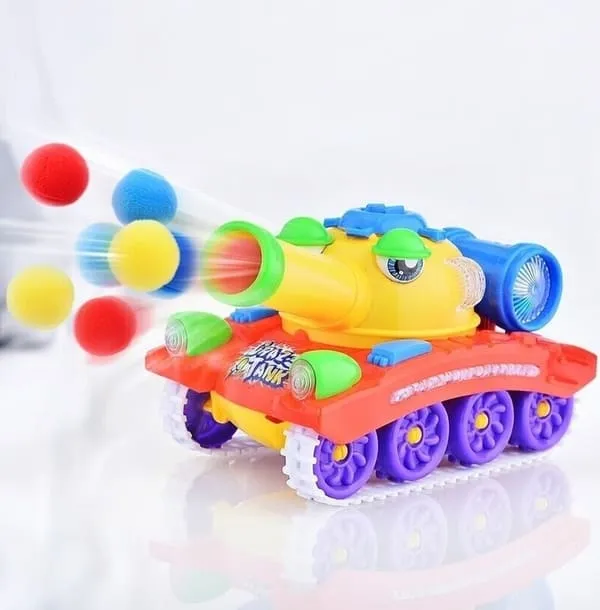 Soft Balls Throwing Crazy Tank With Music & Lights - Gift4u.Pk