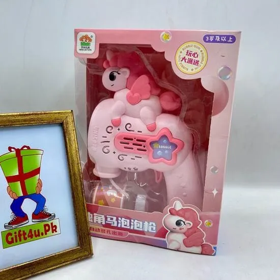 Premium Unicorn Bubble Machine Gun For Kids - Gift4u.Pk