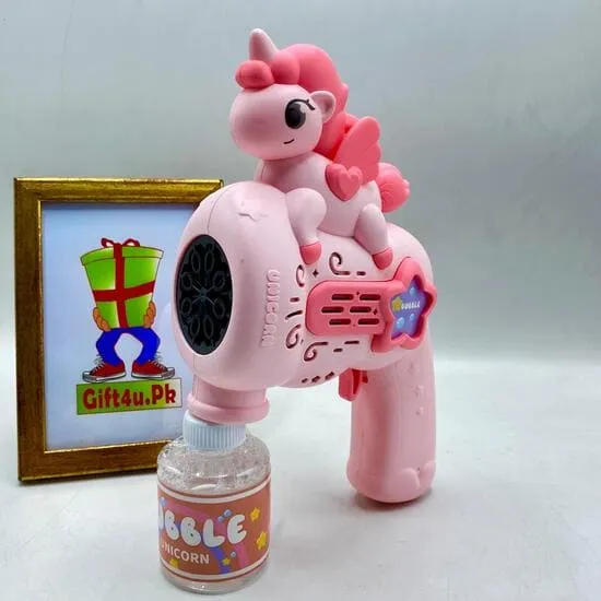 Premium Unicorn Bubble Machine Gun For Kids - Gift4u.Pk