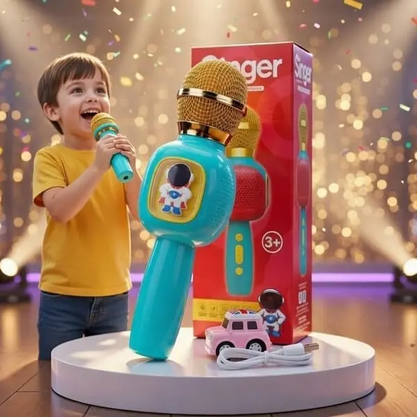 Singer Bluetooth Speaker and Mic For Kids - Gift4u.Pk