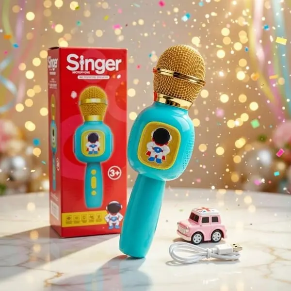 Singer Bluetooth Speaker and Mic For Kids - Gift4u.Pk