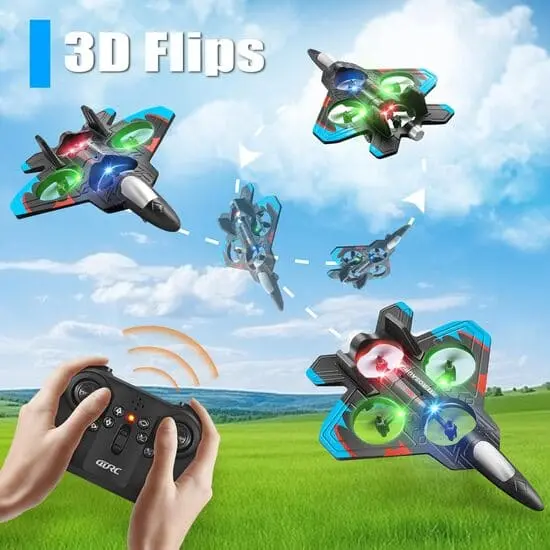 Remote Control Fighter Jet in ABS Plastic With 360 Flips - Gift4u.Pk