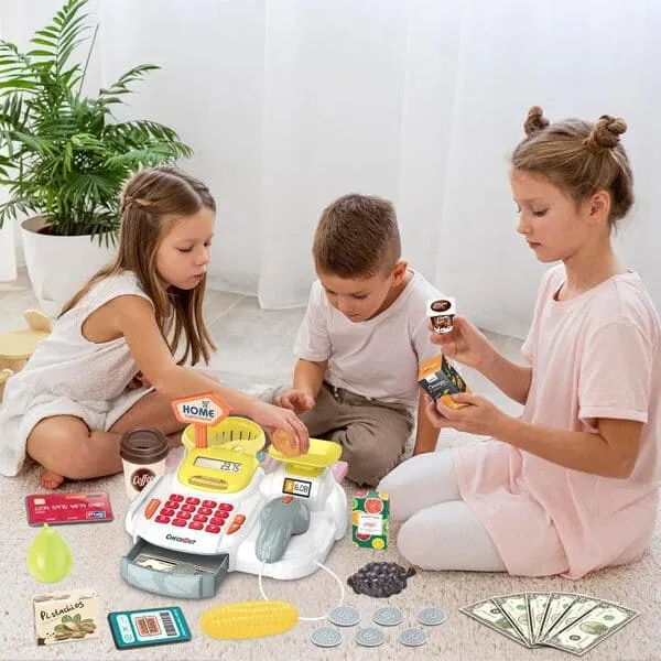Supermarket Electric Cash Register Play Set - Gift4u.Pk