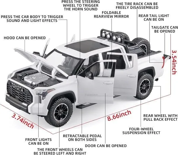 1:24 Toyota Tundra Diecast Model Car - Gift4u.Pk