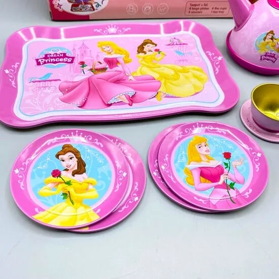 Premium Disney Princess Metallic Tea Set For Kids - Gift4u.Pk