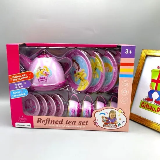 Premium Disney Princess Metallic Tea Set For Kids - Gift4u.Pk