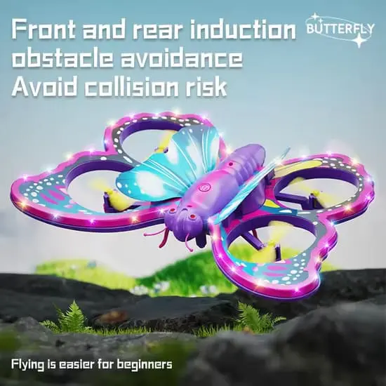 RC Magic Wand Flying Drone Butterfly With Lights - Gift4u.Pk
