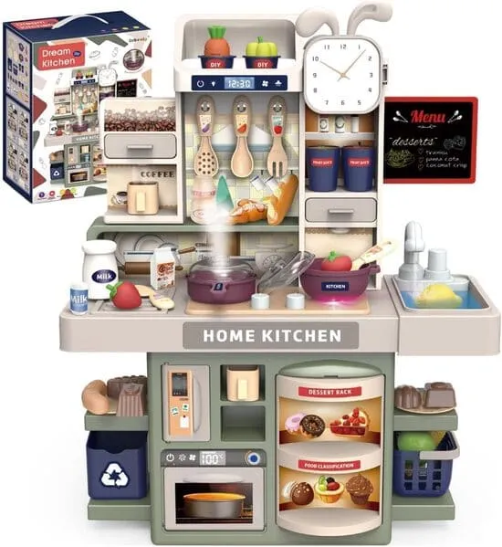 Pretending Kitchen Play Set For Kids With Cooking Stove - Gift4u.Pk