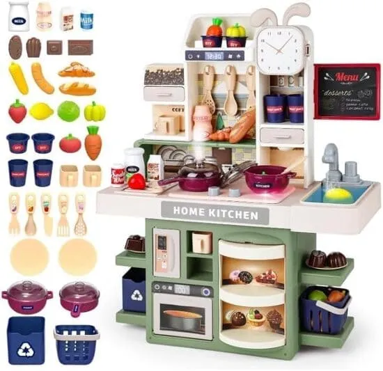 Pretending Kitchen Play Set For Kids With Cooking Stove - Gift4u.Pk