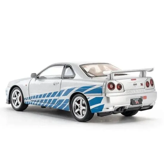 1:24 Nissan Skyline GTR R34 Diecast Car Model - Gift4u.Pk